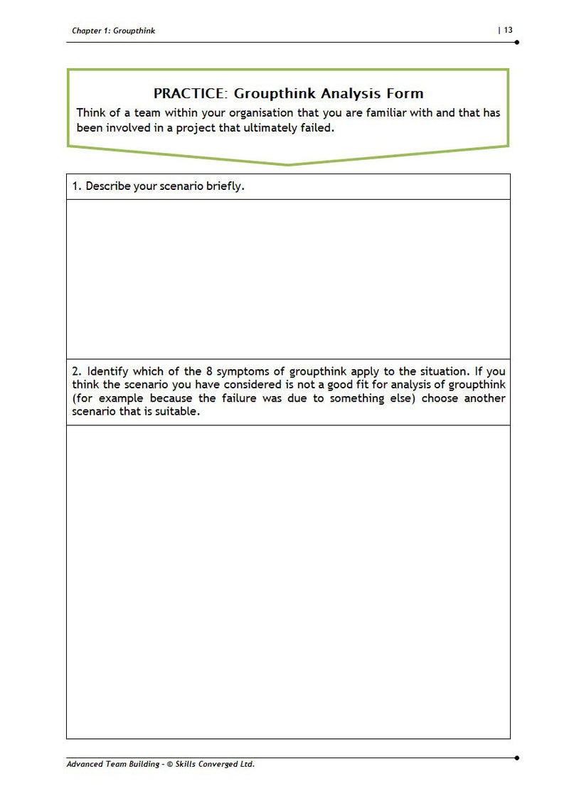 Advanced Team Building Training Course Materials | Skills Converged