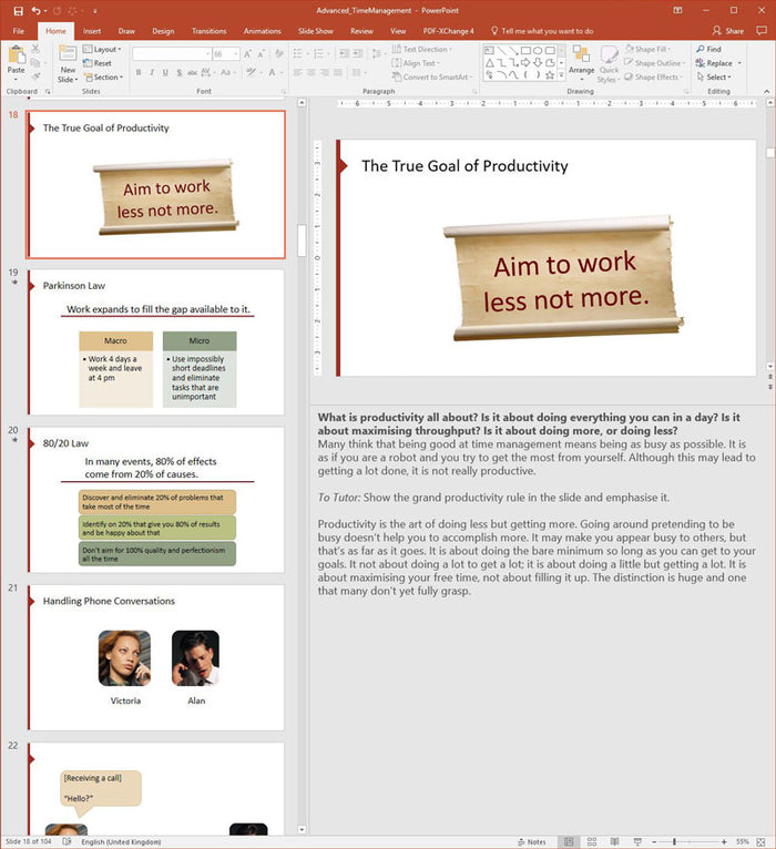 Advanced Time Management Training Course Materials | Skills Converged