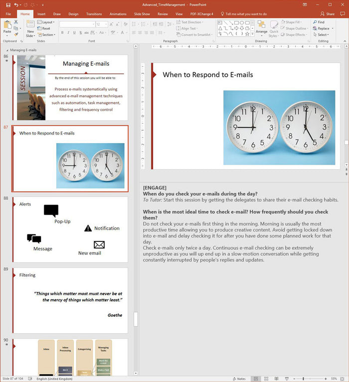 Advanced Time Management Training Course Materials | Skills Converged