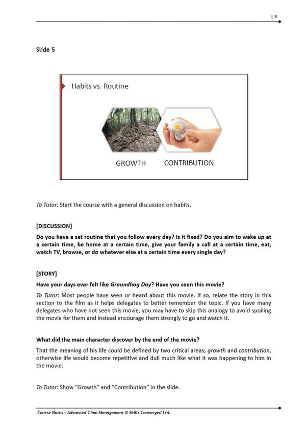 Advanced Time Management Training Course Materials | Skills Converged