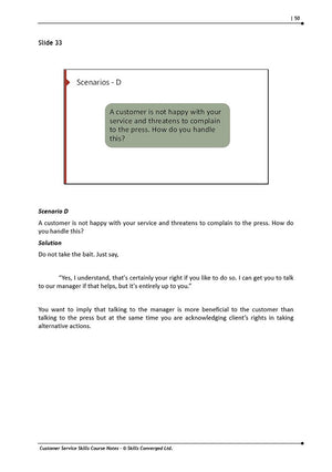 Customer Service Skills Training Course Materials | Skills Converged