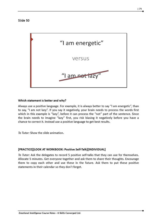 Emotional Intelligence Training Course Materials | Skills Converged