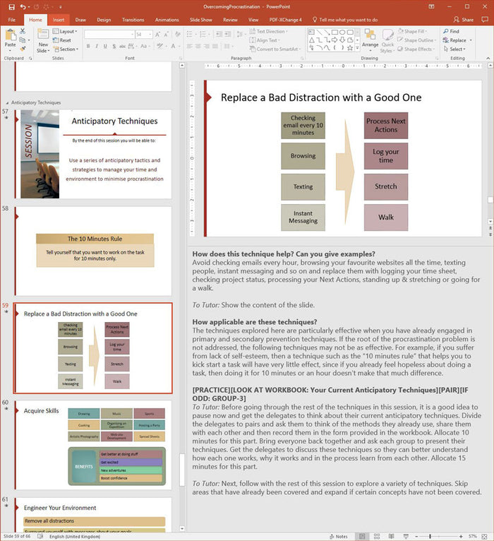 Overcoming Procrastination Training Course Materials | Skills Converged