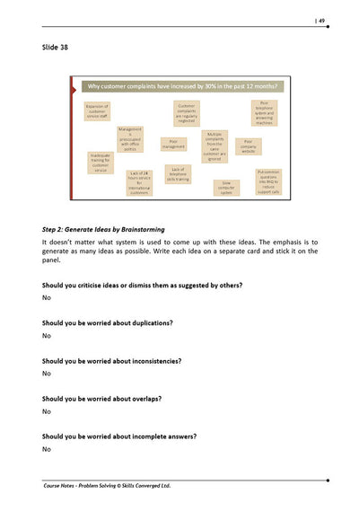 Problem Solving Training Course Materials | Skills Converged