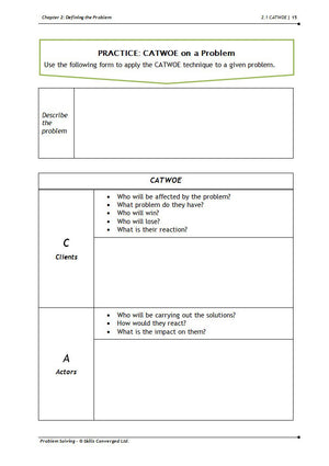 Problem Solving Training Course Materials | Skills Converged