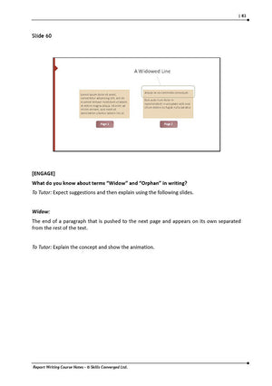 Report Writing Training Course Materials | Skills Converged