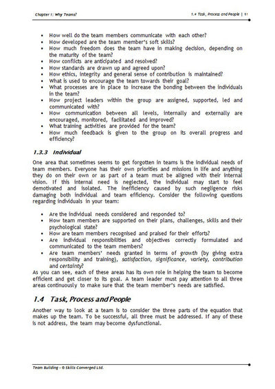 Team Building Training Course Materials | Skills Converged