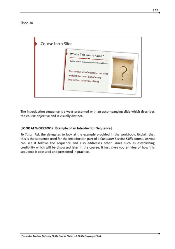 Train the Trainer Delivery Skills Training Course Materials | Skills ...